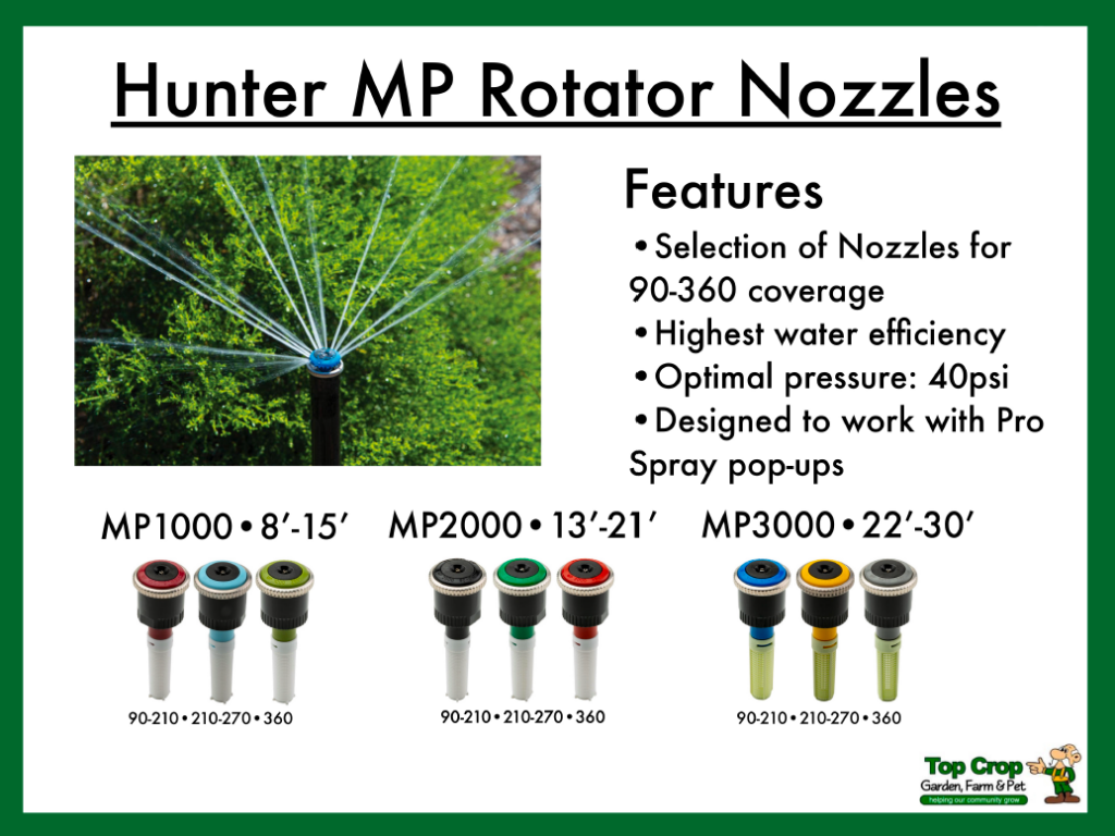 Hunter MP Rotator Nozzles - Top Crop, Garden Farm & Pet